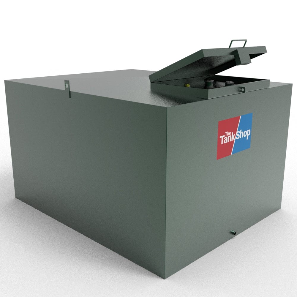 1500 Litre Bunded Steel Oil Tanks With Lockable Lid